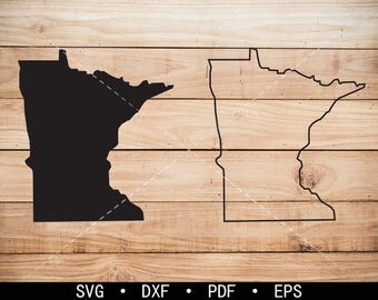 Mn state silhouette | Etsy