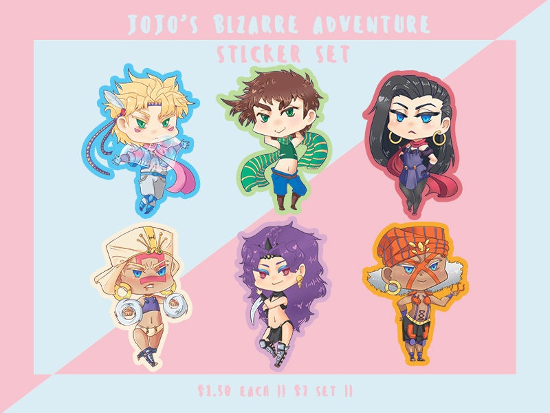 JoJo's Bizarre Adventure JJBA Cute Anime Chibi Sticker