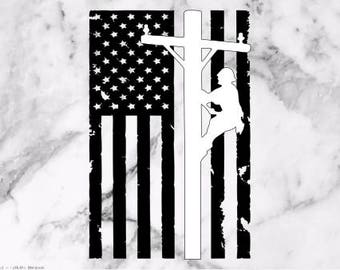 Lineman sticker | Etsy