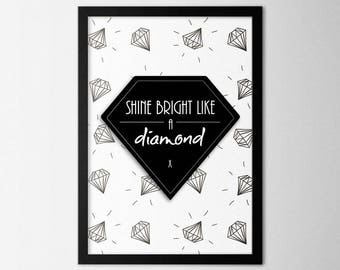Diamond poster | Etsy