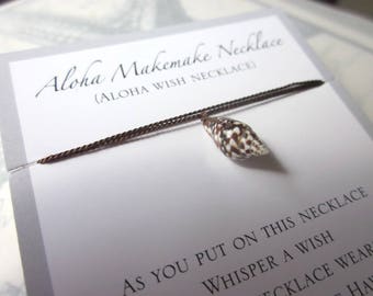 Aloha Wish Necklace Pink Shell