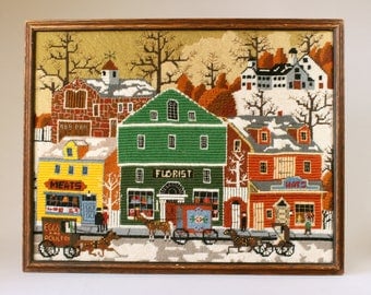 Vintage needlepoint | Etsy