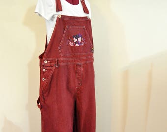 Red overalls | Etsy