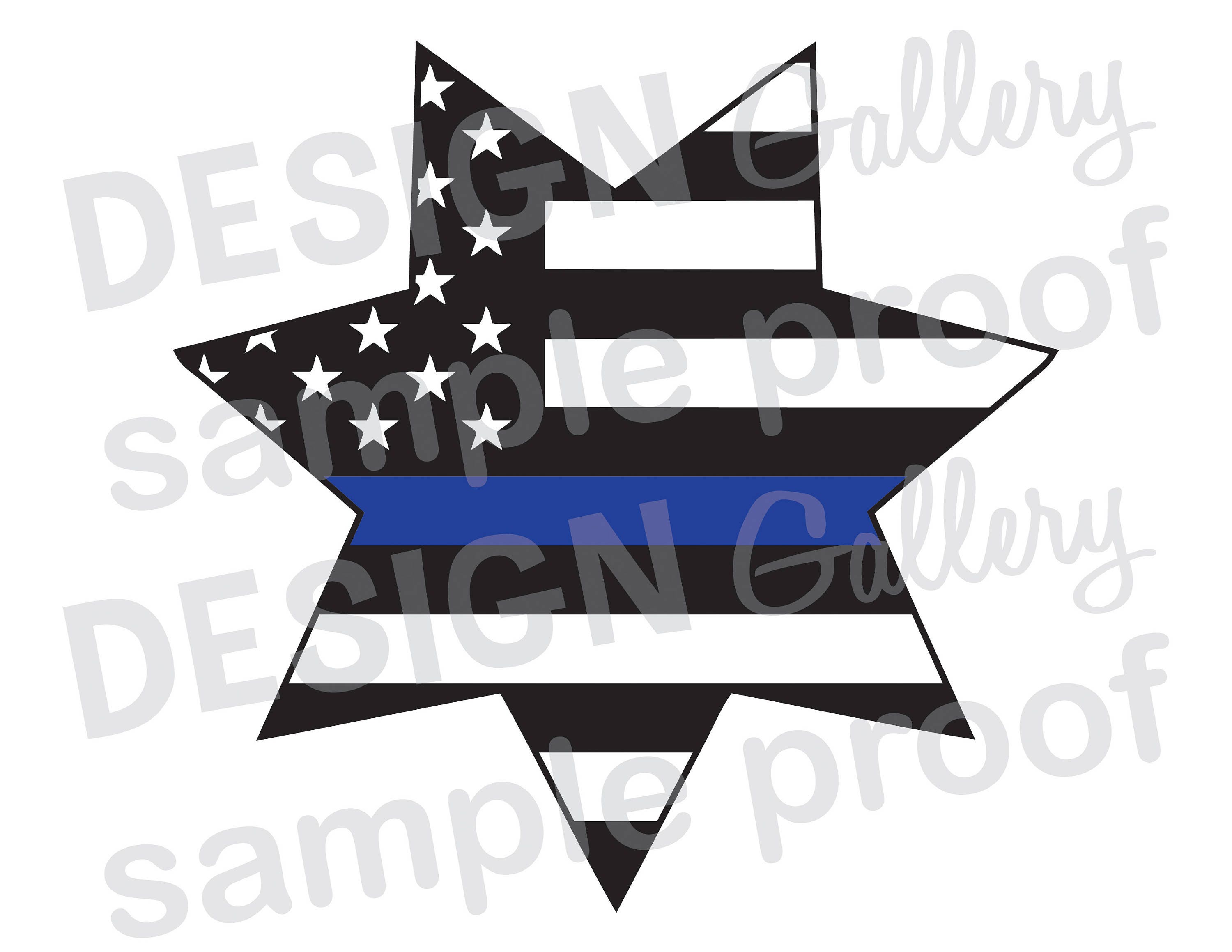 Deputy Sheriff Badge American Flag Thin Blue Line JPG png