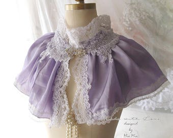 Purple lace bolero | Etsy