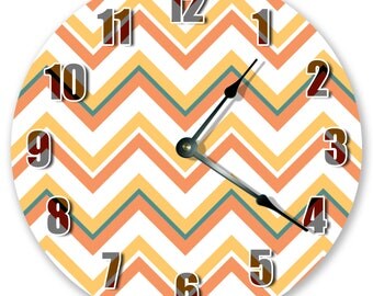 Chevron wall clock | Etsy