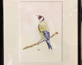 Template papercraft Goldfinch in flight