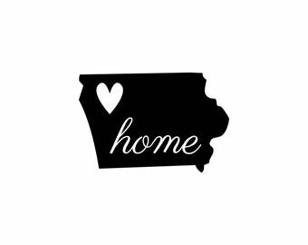 Iowa state decal | Etsy