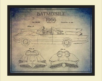 Batmobile blueprint | Etsy