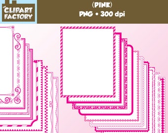 Clip Art: Colorful Digital Page Borders 18 Digital borders