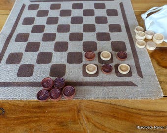 Wood checker board | Etsy