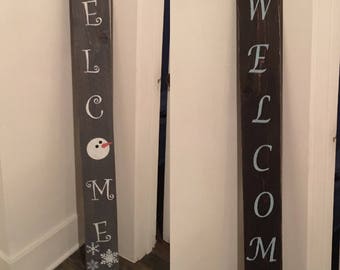 Snowman porch sign | Etsy