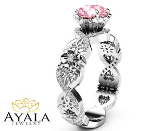 Ayala Jewelry Unique Engagement Ring Rose Gold by AyalaDiamonds