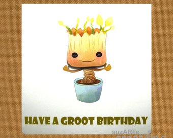 Groot birthday card | Etsy