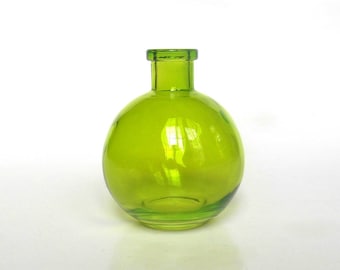 Green glass bottle | Etsy