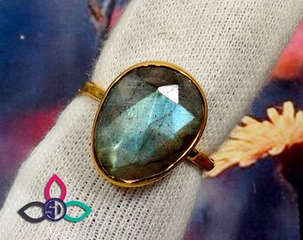 Labradorite ring | Etsy