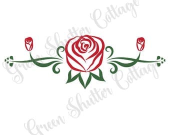 Rose svg | Etsy