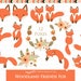 Fox Clipart Red Fox Woodland Friends Fox Digital Fox