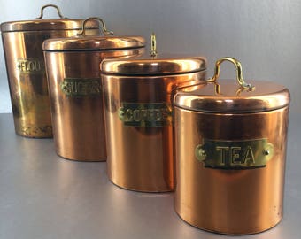Brass canister | Etsy