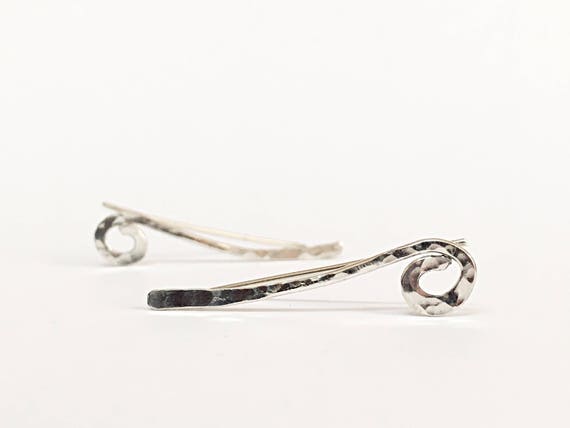 Ear climber earrings ear crawler earrings spiral earrings