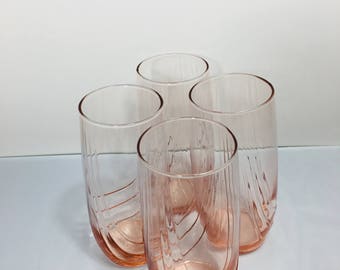 Vintage pink glass | Etsy