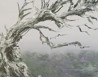 Art Print Gothic Tree of Life Landscape Watercolor