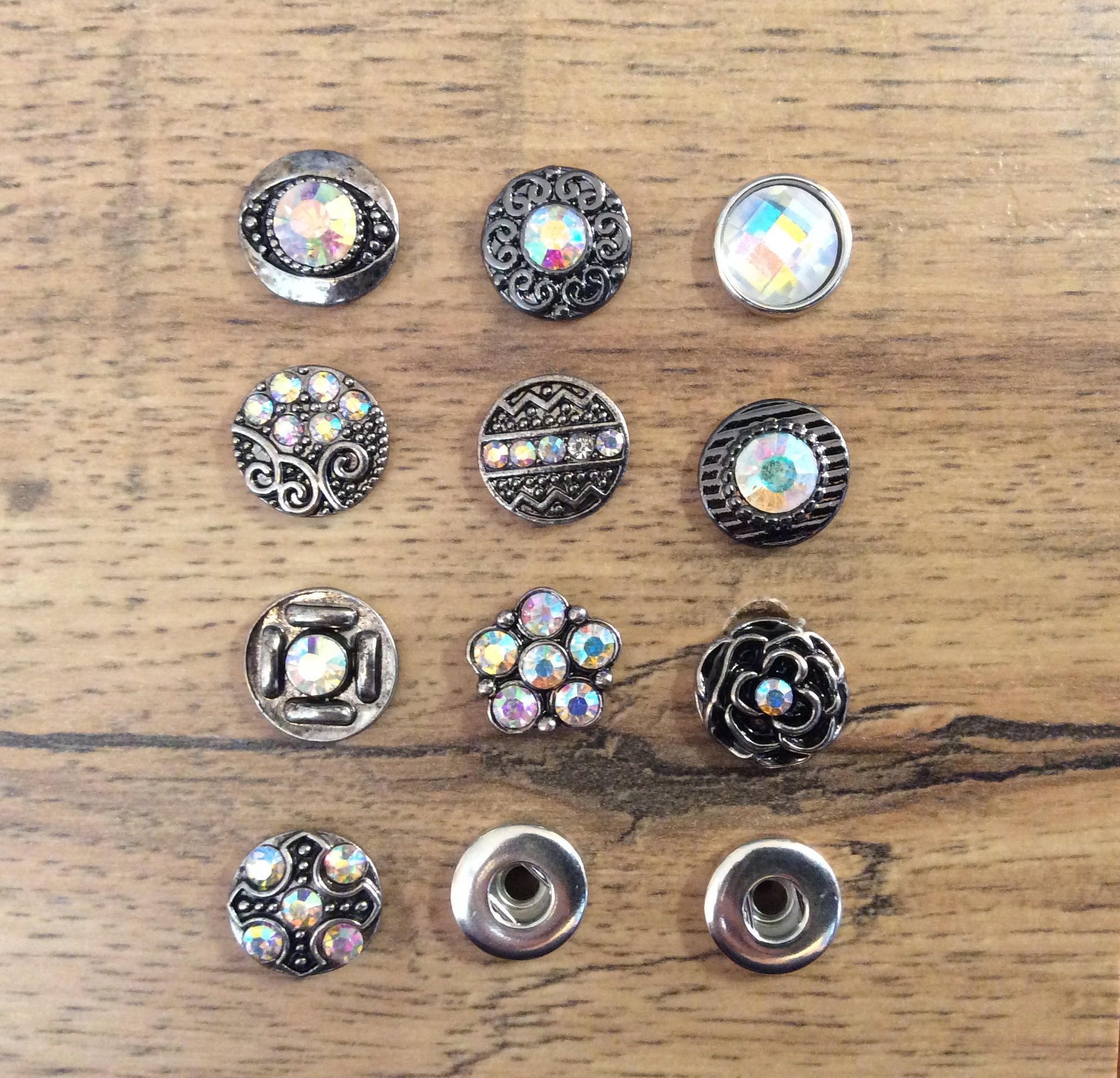 Aurora Borealis Snap Charms Iridescent Snap Charms for 12mm PETITE/MINI ...