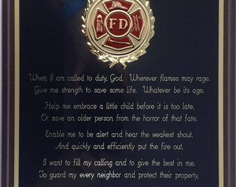 Firefighter prayers | Etsy