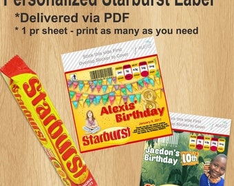 Starburst stickers | Etsy