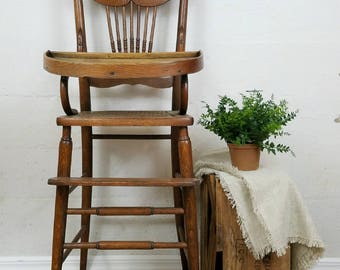 Rustic high chair | Etsy