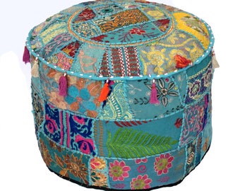 Turquoise pouf | Etsy