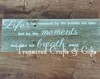 Life Is Not Measured By...Brass Plaque