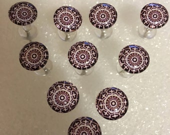 Glass push pins | Etsy