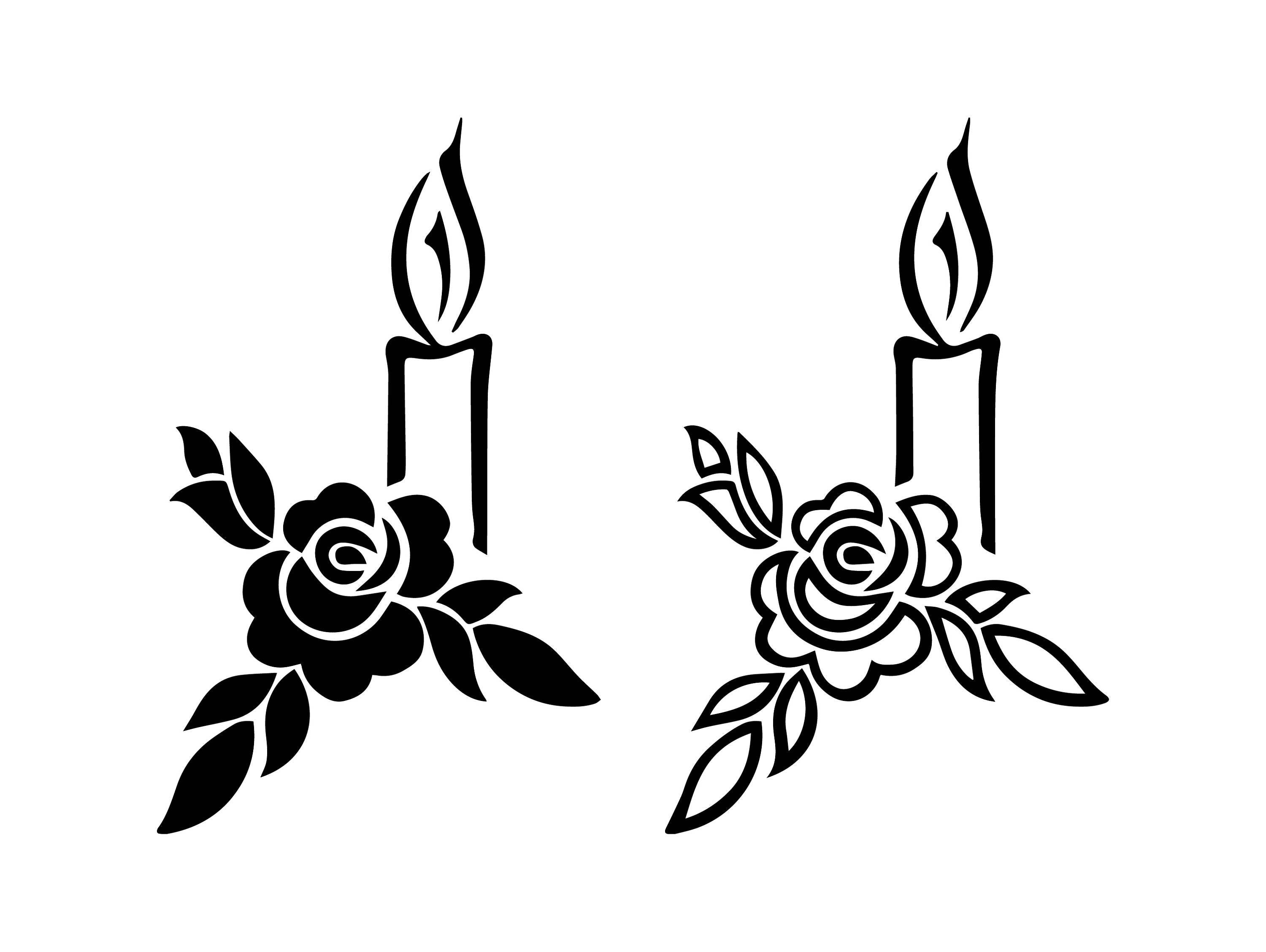 Funeral Flower Death Candles Cemetery Mourning Grief Black Casket .SVG ...