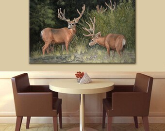 Deer painting | Etsy