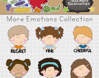 Emotions clip art | Etsy