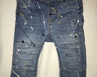 Splatter paint jeans | Etsy