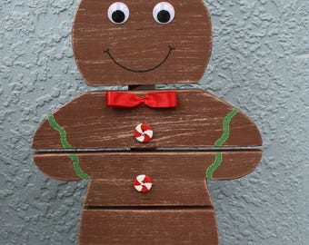 Wood gingerbread man | Etsy