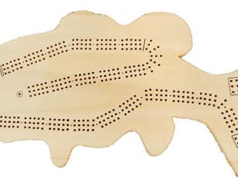 Fish cribbage board | Etsy