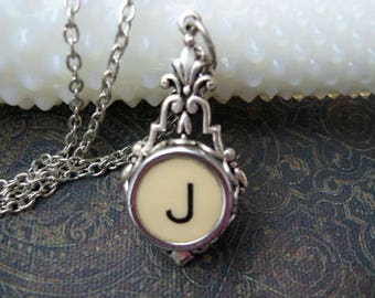 Letter j necklace | Etsy