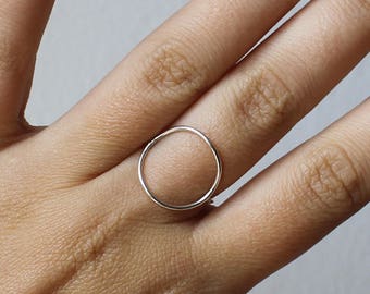small open circle ring open circle ring silver circle ring
