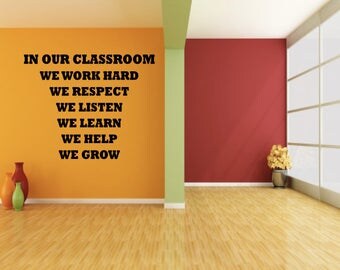 Classroom wall decal | Etsy