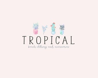 Tropical logo | Etsy