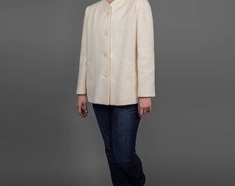 White wool coat | Etsy