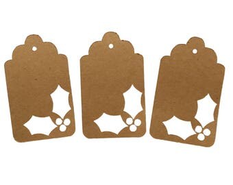 Holly gift tags | Etsy