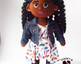 Handmade African American Crochet Dolls by TammyBCreations on Etsy