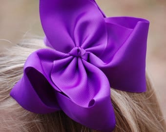 Purple hair bow | Etsy