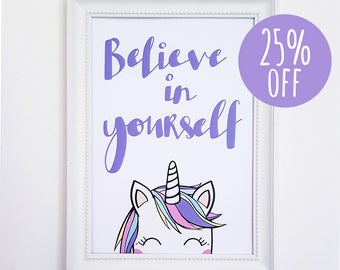 Unicorn wall art | Etsy