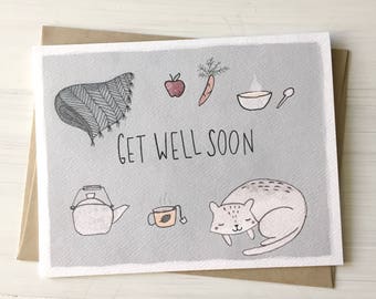 Get well soon card | Etsy