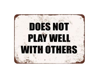 Does not play well | Etsy